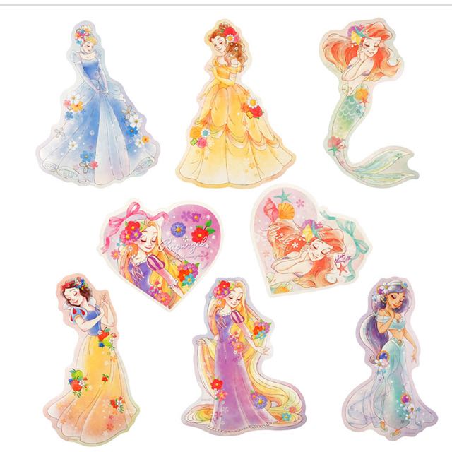 Disney Princess Big Sticker Set Rapunzel Ariel Belle Snow White ...