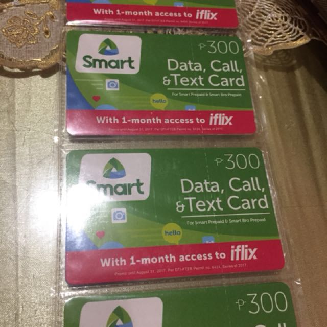 Repriced!! 300 Worth Smart Cell Card (Free SF), Tickets & Vouchers ...