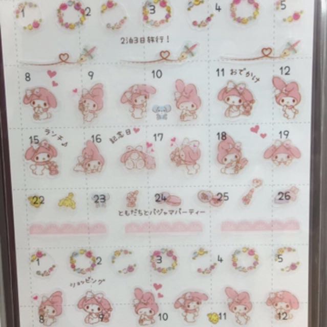 Sanrio Schedule Book Stickers, Hobbies & Toys, Books & Magazines ...