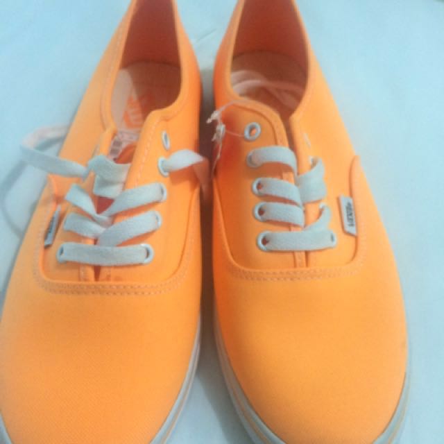 Vans neon orange sneakers for sale (authentic brandnew), Women's ...