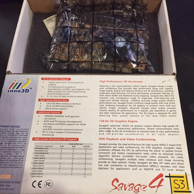 VGA Video Graphics Card, S3 /SAVAGE4 16MB PCI slot, Computers & Tech, Parts & Accessories ...