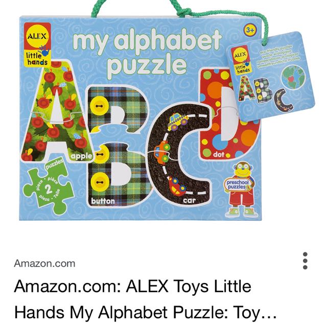 Alex toys little hands my alphabet puzzle, Hobbies & Toys, Toys & Games ...