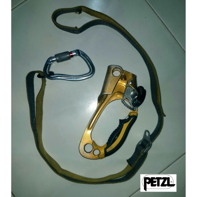 Petzl ascension, foot loop & petzl carabiner, Sports Equipment ...