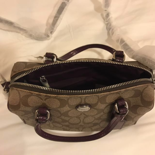 Coach Mini Satchel (Plum color), Women's Fashion, Bags & Wallets ...