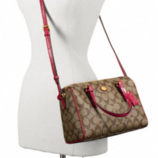 Coach Mini Satchel (Plum color), Women's Fashion, Bags & Wallets ...