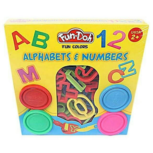Fundoh Alphabet/ Fun Doh Alphabet Angka / Playdoh Murah /Play Doh ...