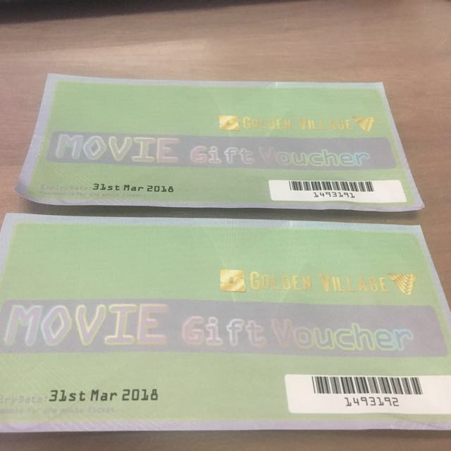 Golden Village Movie Ticket, Tickets & Vouchers, Vouchers on Carousell