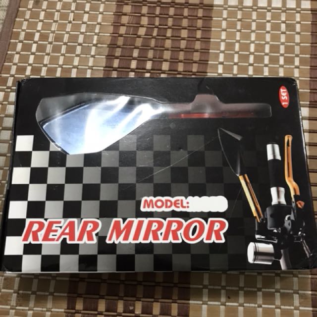Universal Red Side Mirror, Motorcycles, Motorcycle Accessories on Carousell