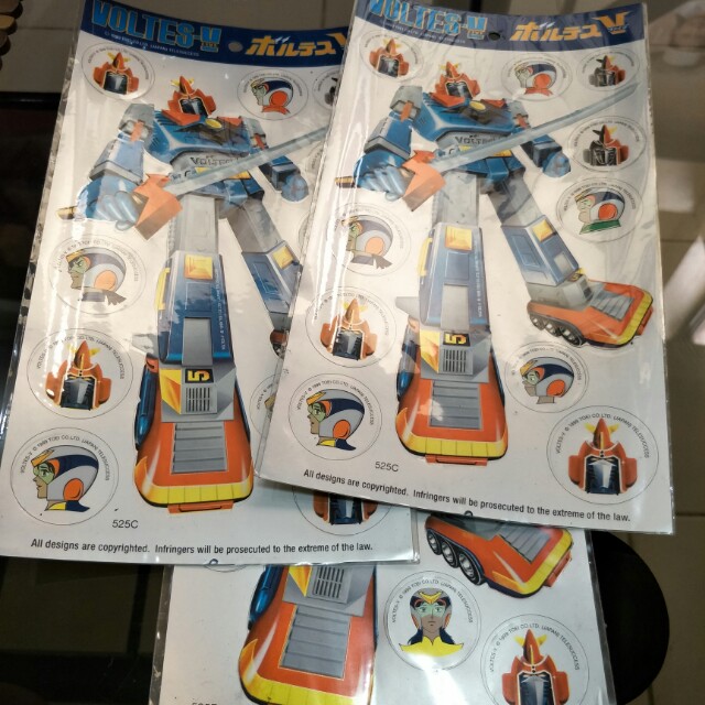 Voltes V Stickers, Hobbies & Toys, Stationary & Craft, Craft Supplies ...