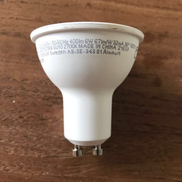 IKEA ledare gu10 warm 2700K, Furniture & Home Living, Lighting & Fans ...