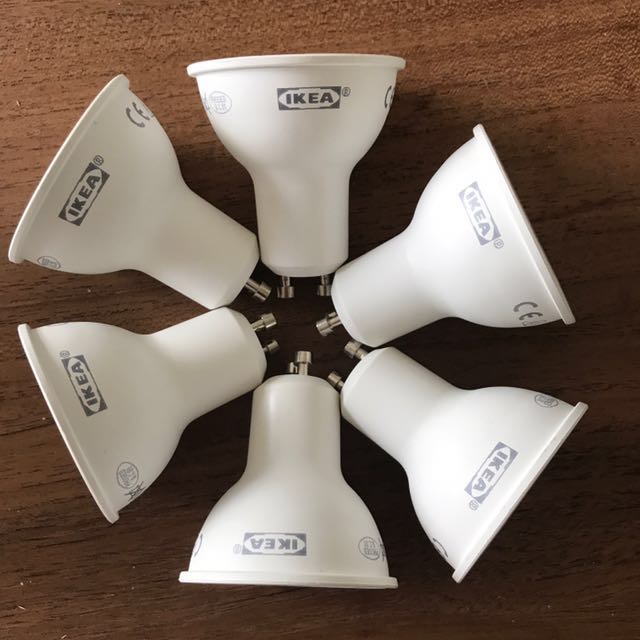 IKEA ledare gu10 warm 2700K, Furniture & Home Living, Lighting & Fans ...