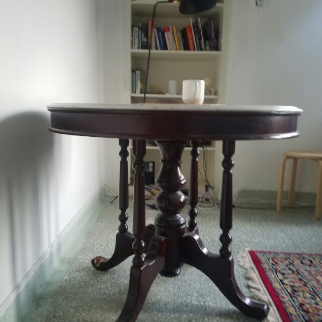 Marble Kopitiam Table, Furniture & Home Living, Furniture, Tables ...