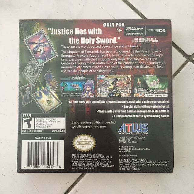 MISB Nintendo Gameboy Game Boy Advance NDS DS GBA Yggdra Union You'll ...