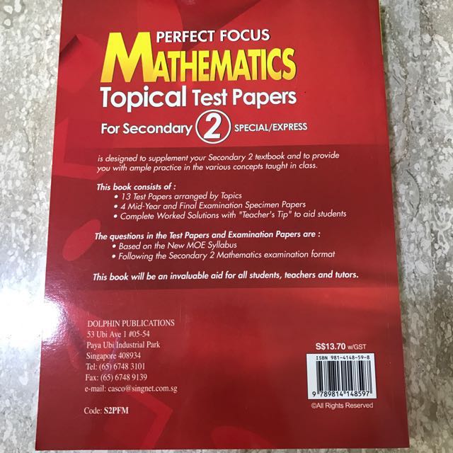 Secondary 2 Mathematics Workbooks, Hobbies & Toys, Books & Magazines ...