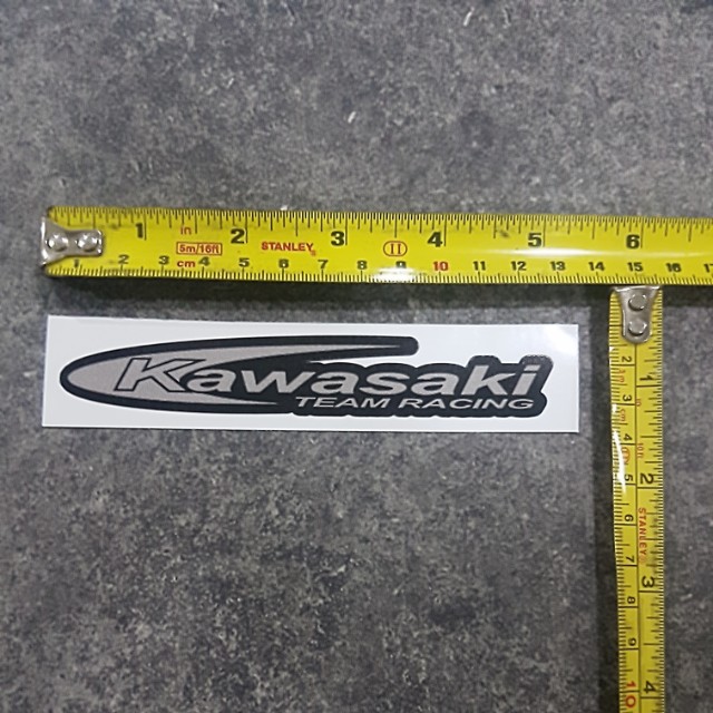 Kawasaki Team Racing Vinyl Sticker, Motorcycles, Motorcycle Accessories ...