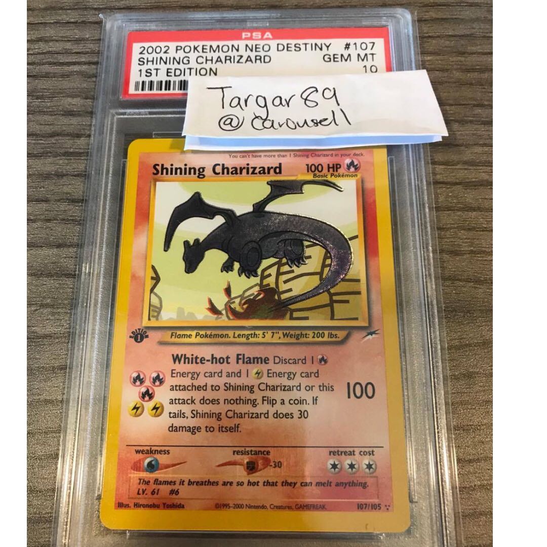 1st Edition Shining Charizard PSA 10 Pokemon Cards Mint Toys Games