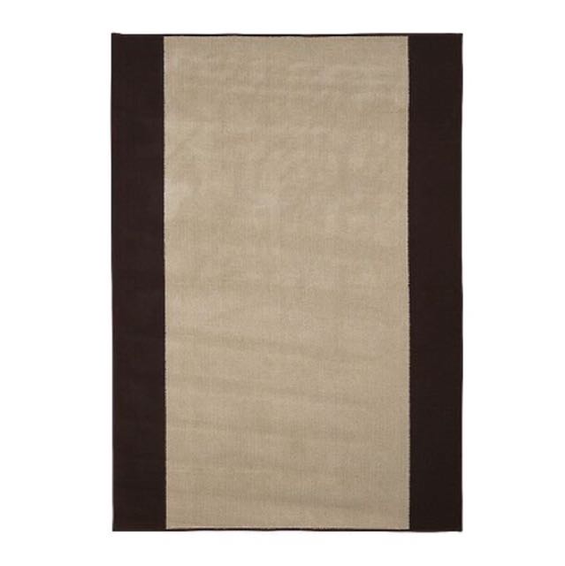 IKEA KARBY - Rug, low pile, beige, brown - 133x190 cm, Furniture & Home ...