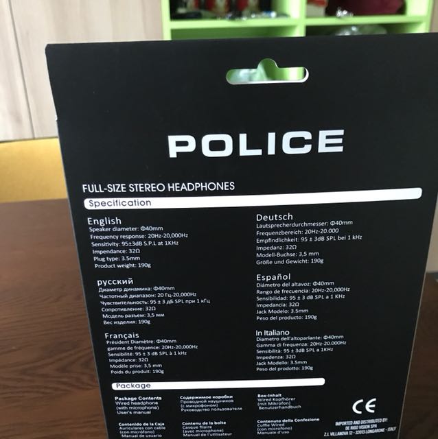 Police Headphones, Audio, Headphones & Headsets on Carousell