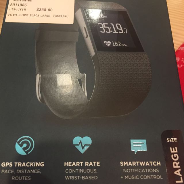 Fitbit Surge (Large), Mobile Phones & Gadgets, Wearables & Smart ...