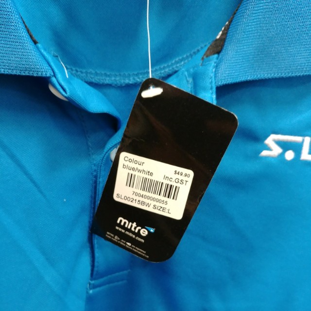 Mitre Blue Polo Shirt S.League, Men's Fashion, Activewear on Carousell