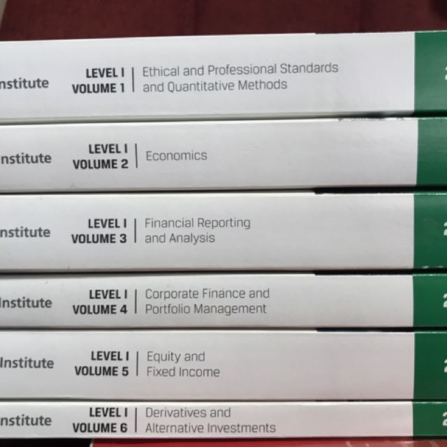 CFA Level 1 Textbooks, Hobbies & Toys, Books & Magazines, Textbooks on ...
