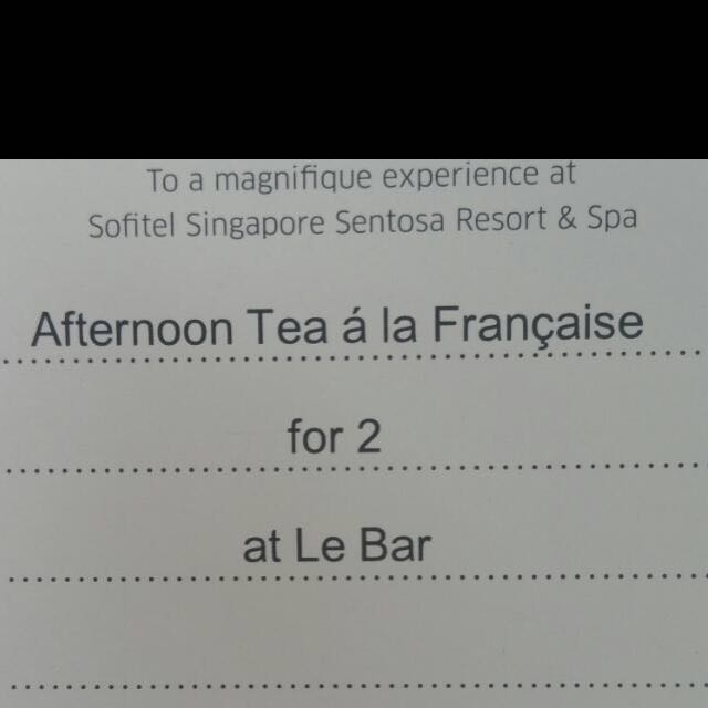 Sofitel Sentosa High Tea, Tickets & Vouchers, Vouchers on Carousell