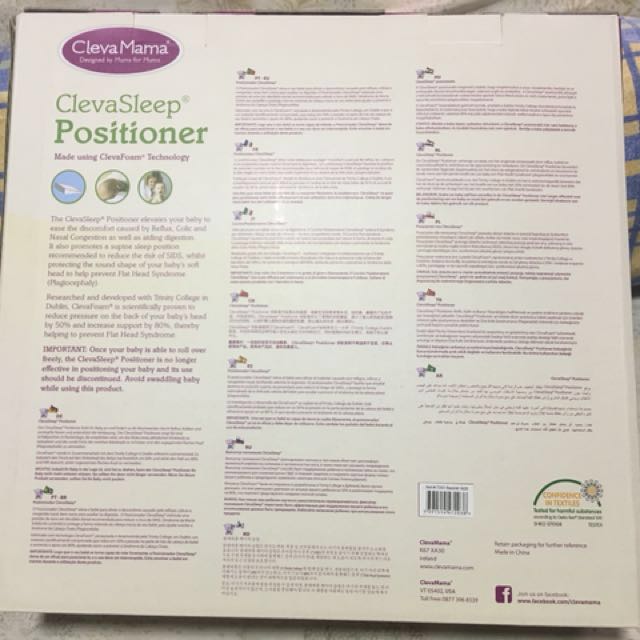 Clevamama Sleep Positioner, Furniture & Home Living, Bedding & Towels ...