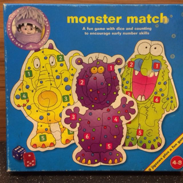 Instructions for Monster Match by Galt