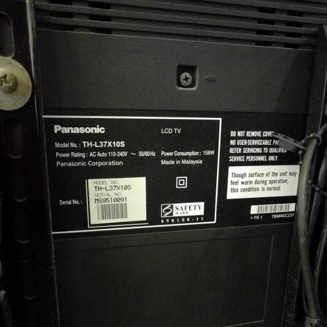 Panasonic Viera TH-L37X10S - 37" HD Ready LCD TV, TV & Home Appliances ...