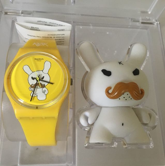 Swatch x Kidrobot -Kozik limited edition swatch watch, Women's Fashion ...