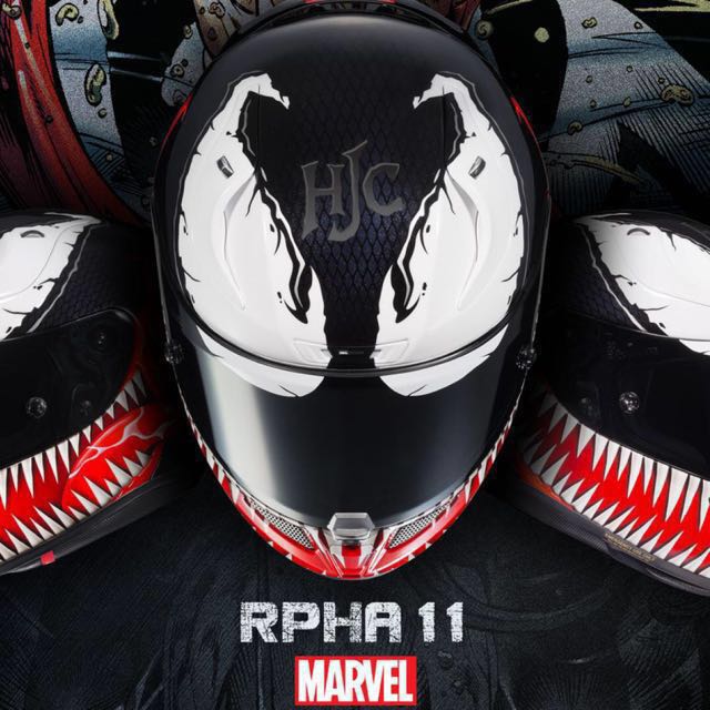 HJC RPHA 11 MARVEL VENOM SIZE M, Motorcycles, Motorcycle Apparel on ...