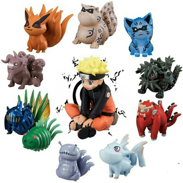11pcs whole set Naruto Uzumaki Tailed Beasts Shukaku Gyuki Kurama Isobu ...
