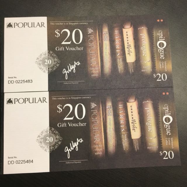 $40 Popular Voucher, Tickets & Vouchers, Vouchers on Carousell
