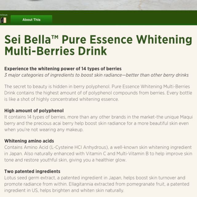 Melaleuca Pure Essence Whitening Multi-Berries Drink, Bulletin Board ...