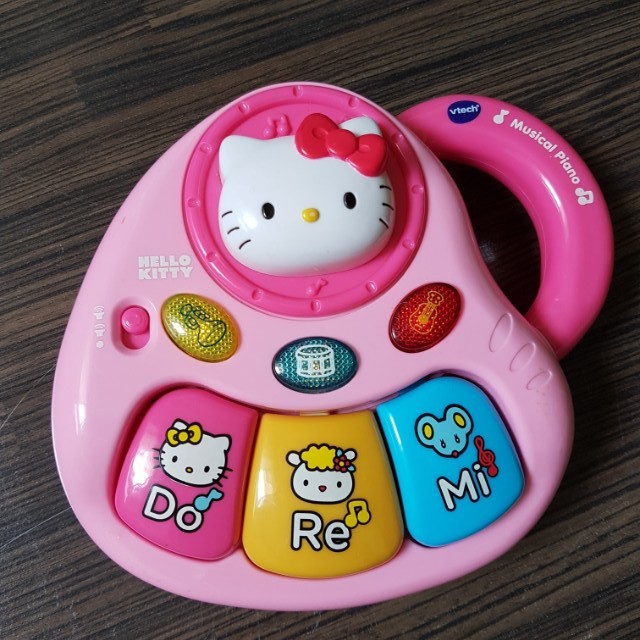 Sanrio authentic hello kitty piano with music and sound, Hobbies & Toys ...