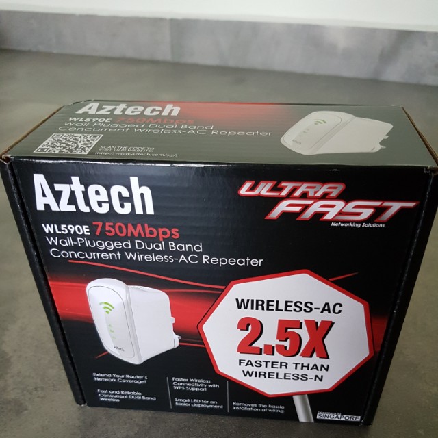 CHEAP Aztech WL590E 750Mbps Wireless-AC WiFi Repeater Range Extender ...