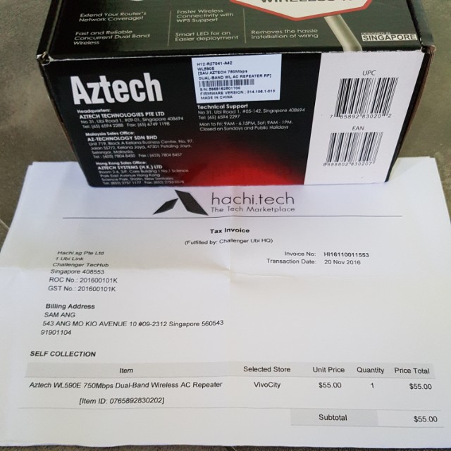 CHEAP Aztech WL590E 750Mbps Wireless-AC WiFi Repeater Range Extender ...