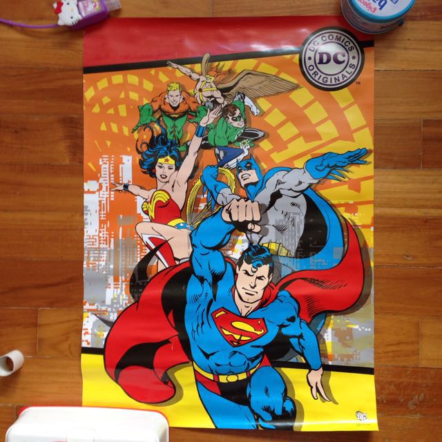 DC Comics Poster, Hobbies & Toys, Books & Magazines, Comics & Manga on ...