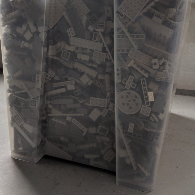 Full box of Lego Gray bricks for modular star wars sets building ...