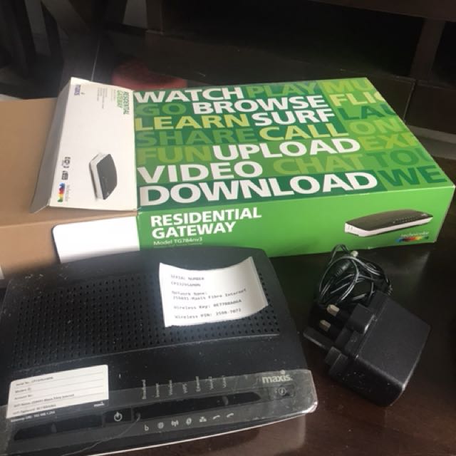 Maxis technicolor modem router TG784n v3, Computers & Tech, Parts ...