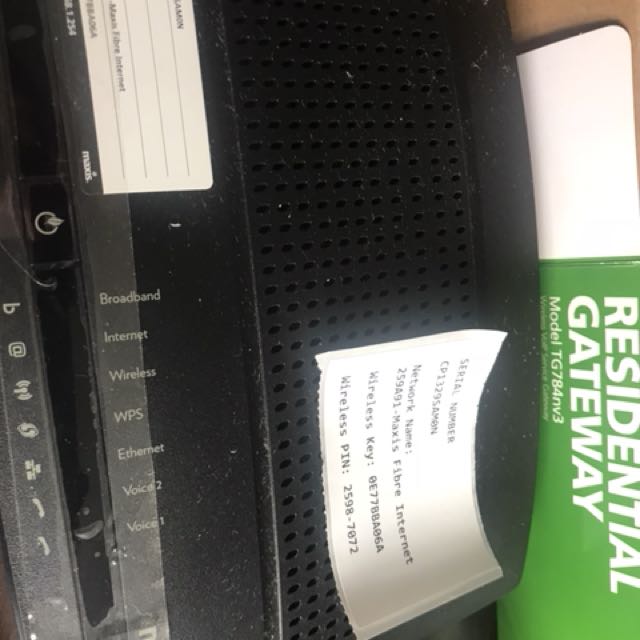 Maxis technicolor modem router TG784n v3, Computers & Tech, Parts ...