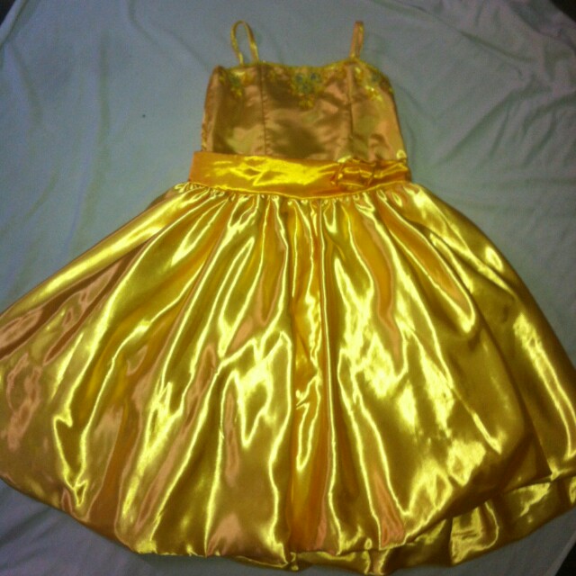 Rent Yellow party dress/gown for kids, Babies & Kids, Babies & Kids ...