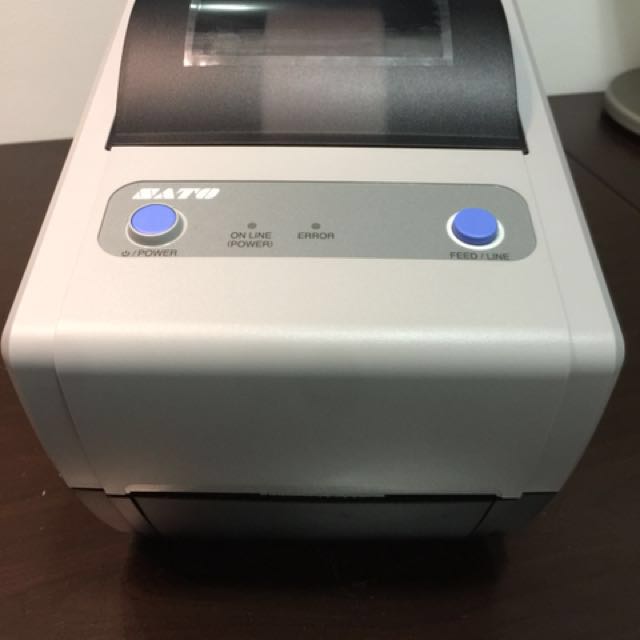 SATO Barcode Printer and Handheld Scanner (USB) with stand, Hobbies ...