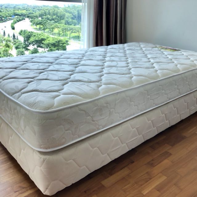 Single Spring Bed with Divan, Furniture & Home Living, Furniture, Bed ...