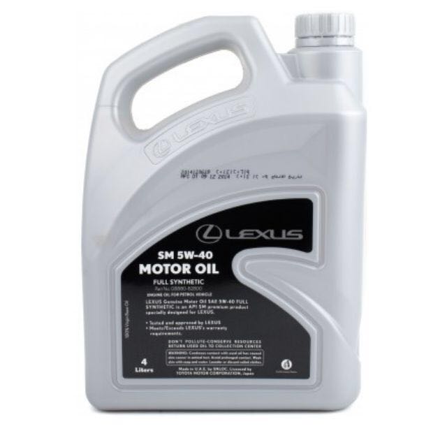 5W-40 LEXUS ENGINE OIL 4L FULL SYN + *FREE TOYOTA OIL FILTER, Car ...