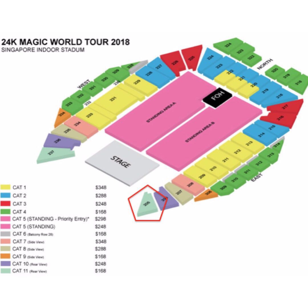 Bruno Mars 24K Magic World Tour 2018, Hobbies & Toys, Memorabilia ...