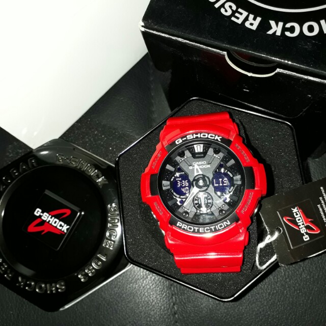 Casio GSHOCK Red Limited Edition 2017 GA-201RD-4A Resin Sport Watch ...
