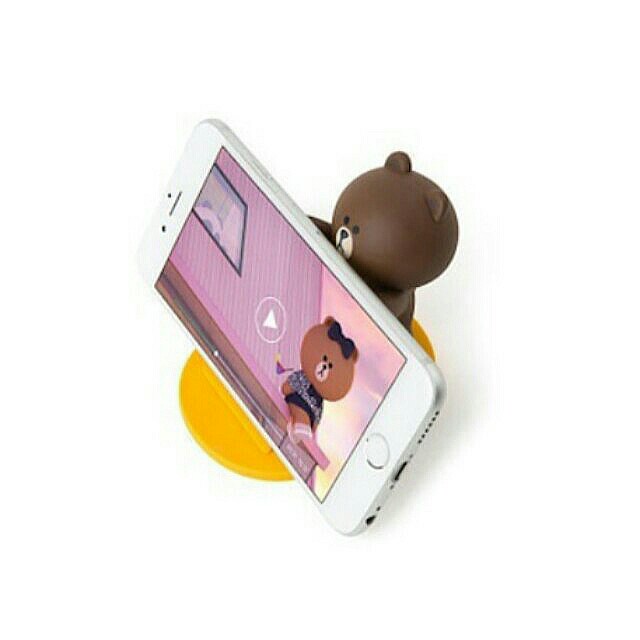 (INSTOCK) LINE Friends Cell Phone Holder - Brown/Cony/Sally, Mobile ...