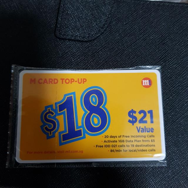 M1 Top Up Card Worth $18, Mobile Phones & Gadgets, Mobile & Gadget ...