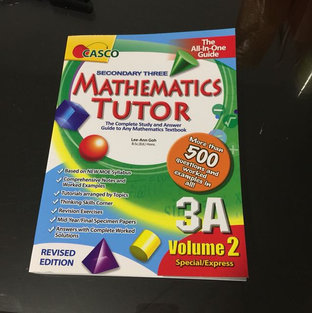 Secondary 3 Mathematics Tutor Book 3A Vol. 2, Hobbies & Toys, Books ...